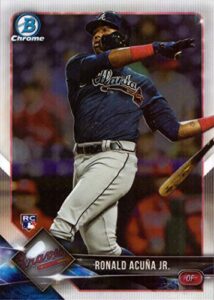 2018 bowman chrome baseball #40 ronald acuna jr. rookie card