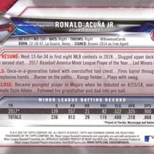 2018 Bowman Chrome Baseball #40 Ronald Acuna Jr. Rookie Card