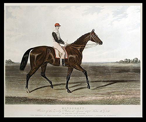 Kingcraft. Winner of the Derby Stakes at Epsom 1870. By King Tom out of Woodcraft. The Property of Lord Falmouth - Trained by Matthew Dawson - Ridden by T. French