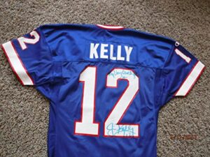 jim kelly game worn & signed 1993 buffalo bills jersey -lelands full letter of authenticity