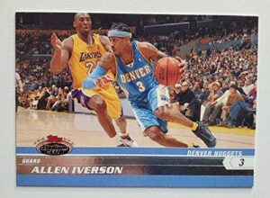 2007-08 topps stadium club #33 allen iverson w/kobe guarding (base card)