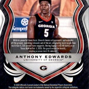 2020-21 Panini Prizm Draft Picks #81 Anthony Edwards RC Rookie Georgia Bulldogs Basketball Trading Card