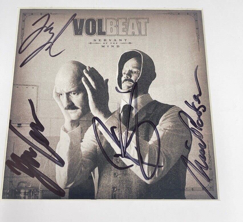 Volbeat Band Signed Autographed Servant of the Mind Framed CD Display ACOA COA