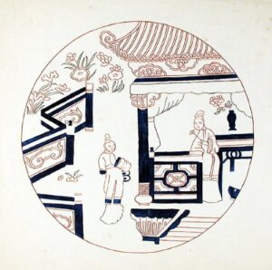 an original design for a porcelain plate