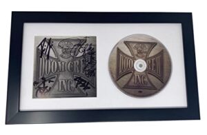 black label society zakk wylde signed doom crew inc framed cd display acoa coa