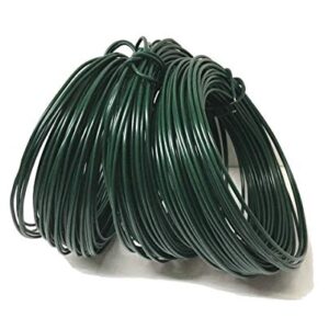 45M (147 Foot) Garden Wire Dark Green Coated Plant Twist Tie Garden Plant Training Wire