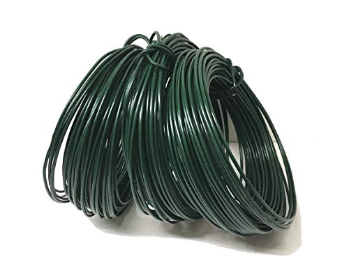 45M (147 Foot) Garden Wire Dark Green Coated Plant Twist Tie Garden Plant Training Wire