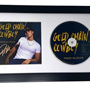 Parker McCollum Signed Autographed Gold Chain Cowboy Framed CD Display ACOA COA