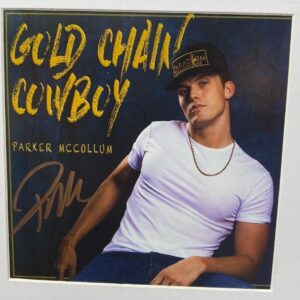 Parker McCollum Signed Autographed Gold Chain Cowboy Framed CD Display ACOA COA