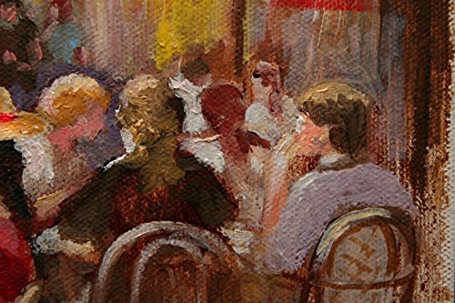 (SOLD) Cafe on the Champs Elysees - Paris cafe by internationally renown painter Yary Dluhos