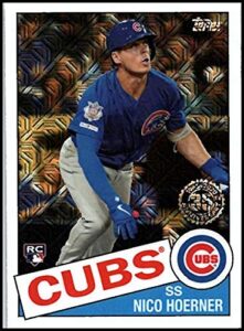 2020 topps series 1 1985 chrome silver pack refractor #85c-6 nico hoerner rc rookie chicago cubs official mlb baseball trading card