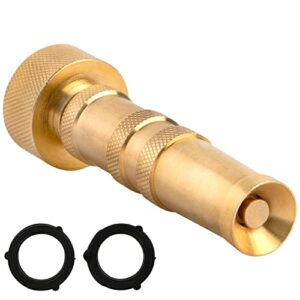 innav8 solid brass hose nozzle heavy duty – high pressure hose nozzle for garden hose – easy twist water hose nozzle sprayer – brass nozzle sprayer for car wash – brass hose spray nozzle for hose