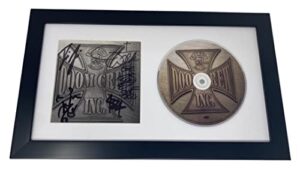 black label society zakk wylde signed doom crew inc framed cd display acoa coa