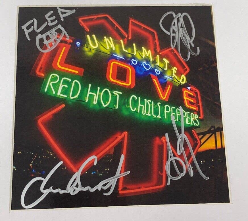 Red Hot Chili Peppers Band Signed Autograph Unlimited Love Framed CD Display COA