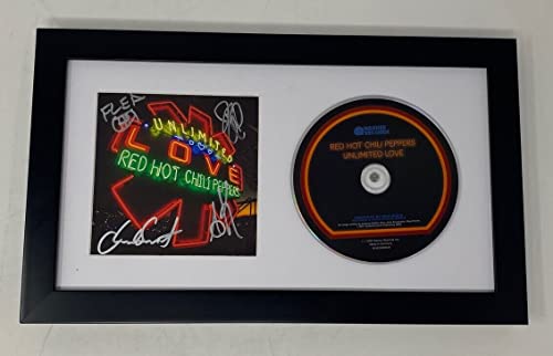 Red Hot Chili Peppers Band Signed Autograph Unlimited Love Framed CD Display COA