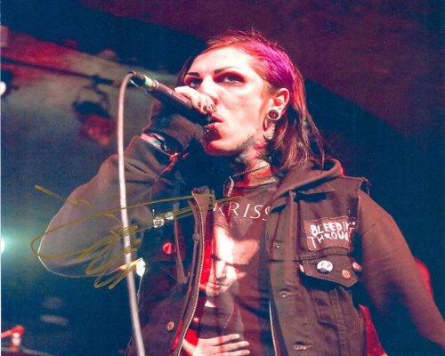 Chris of Motionless in White solo reprint signed photo RP