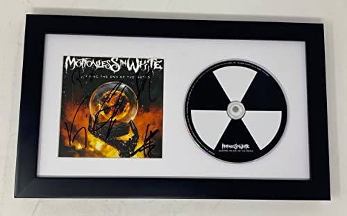 Motionless in White Signed Scoring the End of the World Framed CD Display COA