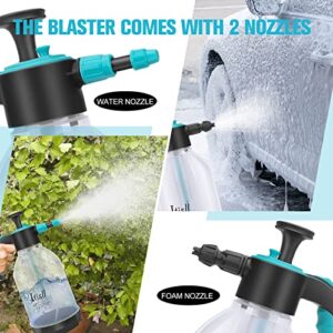 Itisll Manual Garden Sprayer Foam Nozzle Hand Lawn Pressure Pump Sprayer Safety Valve with Extended Spray Wand, Durable Polyethylene Rod 0.5 Gal