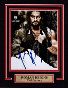 wwe roman reigns 11x14 matted namplate photo autograph