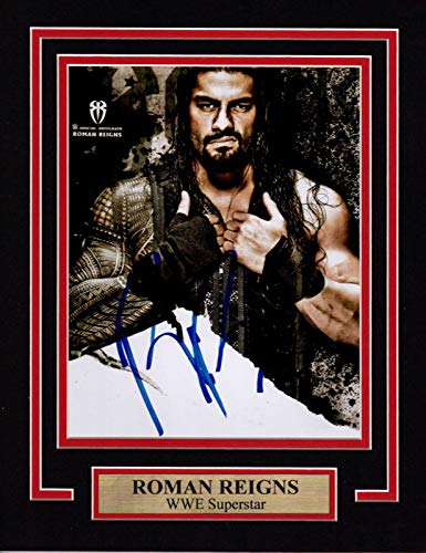 WWE ROMAN REIGNS 11X14 Matted Namplate PHOTO AUTOGRAPH