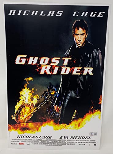 Nicolas Cage Signed Autographed Ghost Rider Movie Poster 12x18 Nic Beckett COA