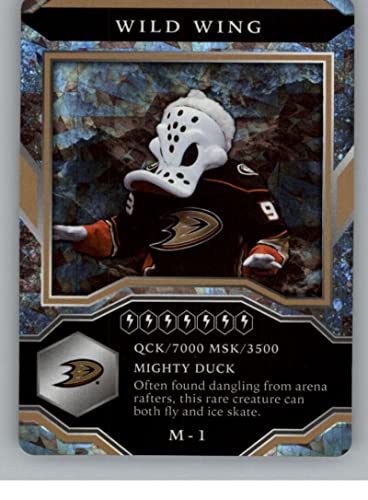 2021-22 Upper Deck MVP Mascot Gaming Cards Sparkle #M-1 Wild Wing Anaheim Ducks Official NHL Hockey Card in Raw (NM or Better) Condition