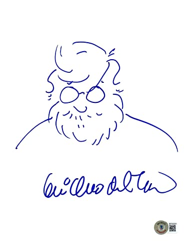 Guillermo Del Toro Signed Hand Drawn Sketch Portrait 8.5x11 Hellboy Beckett COA