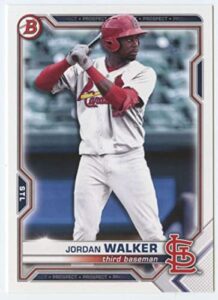 2021 bowman draft #bd-187 jordan walker rc rookie st. louis cardinals mlb baseball trading card