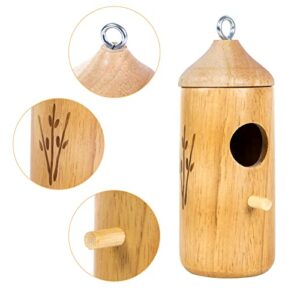 Humming Bird Houses for Outside Hanging Wooden Hummingbird Nest for Garden 3Pack