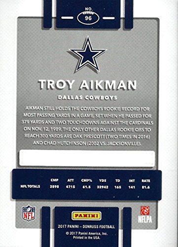 2017 Donruss #96 Troy Aikman Dallas Cowboys Football Card