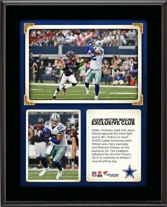 jason witten becomes third tight end to reach exclusive 10,000 career receiving yards club 10″ x 13″ sublimated plaque – nfl player plaques and collages