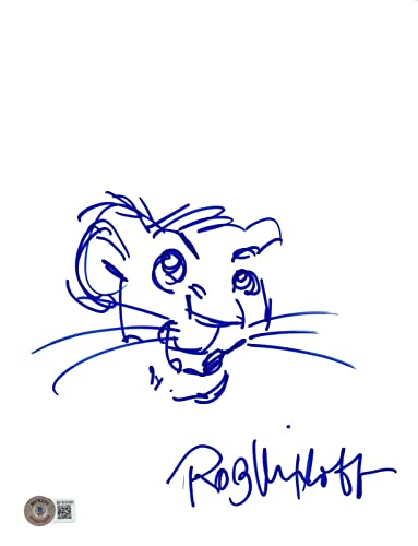 Rob Minkoff Signed Hand Drawn Sketch The Lion King Simba 8.5x11 Beckett COA