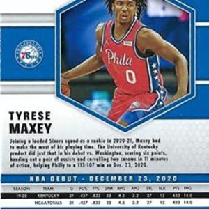 2020-21 Panini Mosaic #263 Tyrese Maxey RC Rookie Card Philadelphia 76ers Official NBA Basketball Trading Card in Raw (NM or Better) Condition