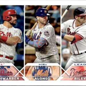 2023 Topps #178 Austin Riley/Kyle Schwarber/Pete Alonso NM-MT