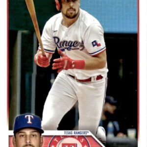 2023 TOPPS #124 NATHANIEL LOWE TEXAS RANGERS BASEBALL OFFICIAL TRADING CARD OF THE MLB