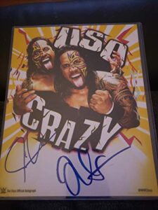 wwe usos jimmy & jey uso dual signed 8x10 photo autograph