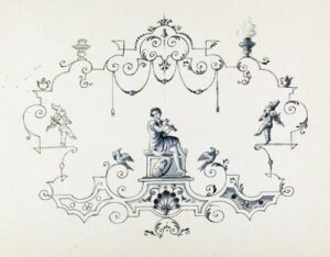 an original design for a porcelain plate