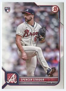 2022 bowman #41 spencer strider rc – rookie card atlanta braves baseball nm-mt