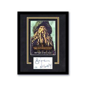 bill nighy”pirates of the caribbean” autograph signed framed 11×14 display acoa