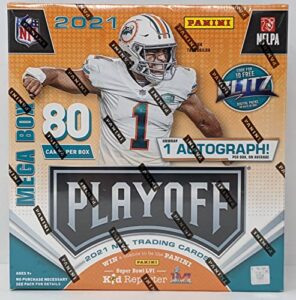 2021 panini playoff nfl football mega box – one autograph (80 cards total)