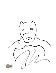 zack snyder signed original sketch art batman justice league 8.5×11 beckett coa