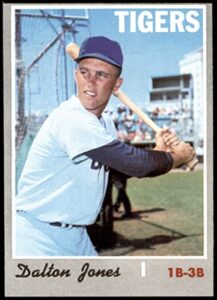 1970 topps # 682 dalton jones detroit tigers (baseball card) ex tigers