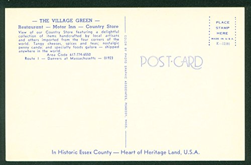 Village Green Restaurant Motor Inn Country Store Massachusetts MA Vintage Postcard