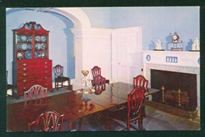 dining room of monticello home of president thomas jefferson virginia interior postcard