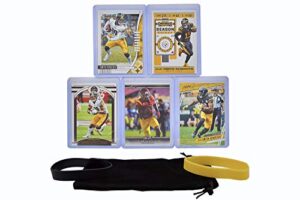 juju smith-schuster football cards (5) assorted bundle – pittsburgh steelers trading card gift set