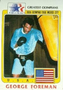 george foreman trading card (olympic usa boxer boxing gold medal) 1983 greatest laoc #19