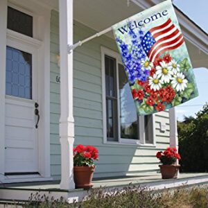 Toland Home Garden 102060 Welcome Patriotic Double Sided for Outdoor Flower Yard Decoration, 28x40 Inch, House Flag