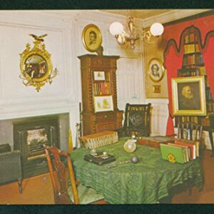 Longfellow's Study Longfellow House Cambridge Massachusetts MA Vintage Interior Postcard