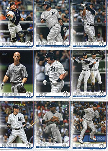 2019 Topps Complete (Series 1 & 2) Baseball New York Yankees Team Set of 30 Cards: Gleyber Torres(#7), The Yankees Win(#14), Chad Green(#25), Yankee Stadium(#47), Chance Adams(#98), Aroldis Chapman(#99), Miguel Andujar(#132), Aaron Judge(#150), Didi Grego