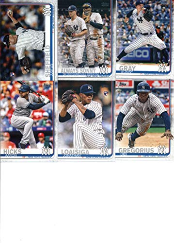 2019 Topps Complete (Series 1 & 2) Baseball New York Yankees Team Set of 30 Cards: Gleyber Torres(#7), The Yankees Win(#14), Chad Green(#25), Yankee Stadium(#47), Chance Adams(#98), Aroldis Chapman(#99), Miguel Andujar(#132), Aaron Judge(#150), Didi Grego